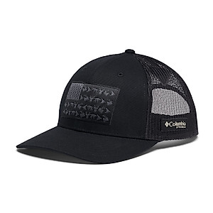 Columbia Unisex PHG Game Flag Mesh Snap Back - High, Black, One Size