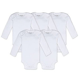 Burt’s Bees Baby Unisex Baby Bodysuits, 5-Pack Short & Long Sleeve One-Pieces, 100% Organic Cotton