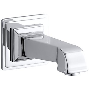 Kohler K-13139-A-CP Pinstripe Pure Wall-Mount Bath Spout, Polished Chrome