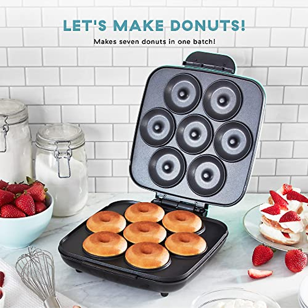 Delish By Dash Donut Maker for Snacks, Dessert, and More - Blue