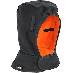 Winter Hard Hat Liner, Flame Resistant Outer Shell, Thermal Fleece Lining, Shoulder Length, Ergodyne N-Ferno 6862, Black