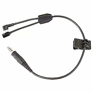 Armorwerx Y-Cable Boom Harness Assembly, compatible with Peltor Comtac