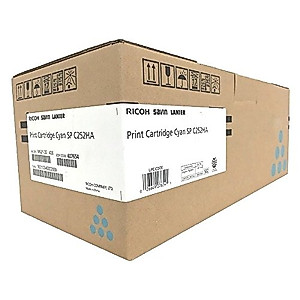 Ricoh 407654 Genuine Cyan Toner Cartridge, 6000 Page Yield Print Cartridge for SP C252