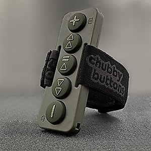 Chubby Buttons 2 - Wearable & Stickable Bluetooth 5.1 Remote for iPhone & Android