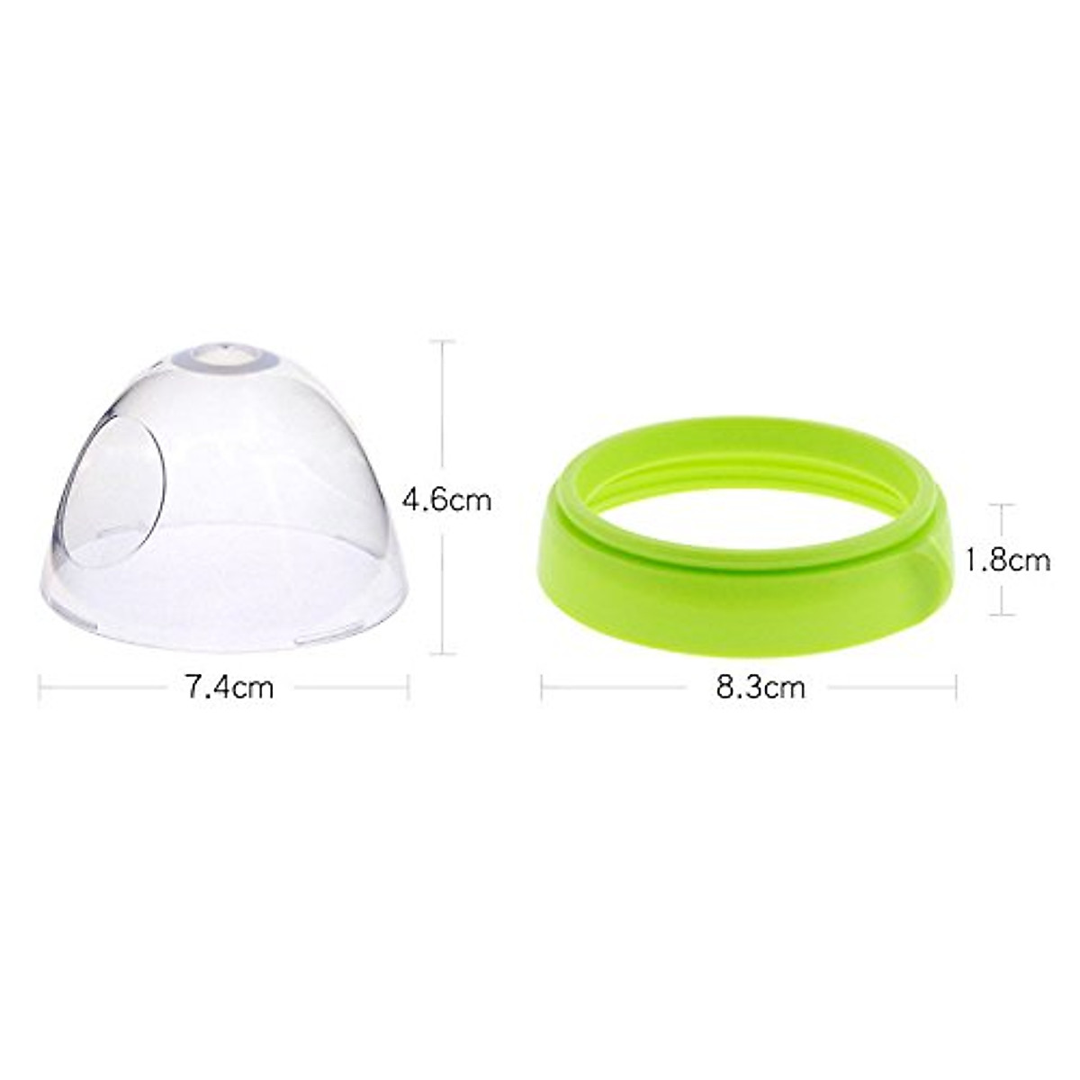 ROMIRUS Bottle Collars Rings Replacement for Comotomo Baby Feeding Bottles, 4 Count (Green)