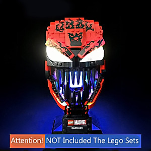 FRIFUN LED Light Set Compatible with Lego Carnage 76199 Building Model (NOT Included The Model Sets)