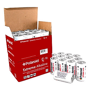 Polaroid Extreme C Cell Size Alkaline Batteries 1.5V LR14 (12-Pack)