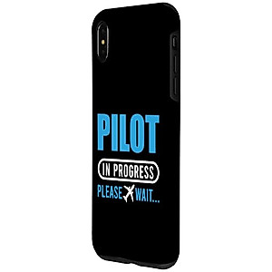 iPhone XS Max Pilot In Progress Airplane Aircraft Aviation Pilot Case