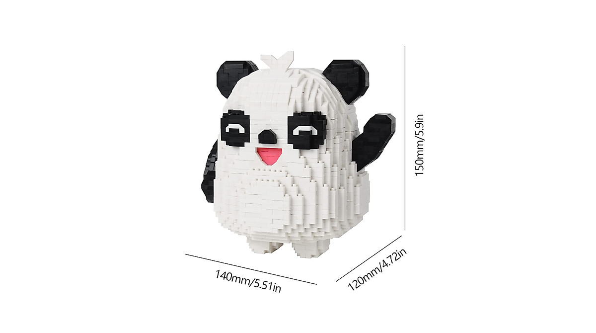 Larcele Animal Series Panda Micro Building Blocks Set