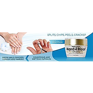Hard As Hoof Nail Strengthening Cream with Coconut Scent Nail Strengthener, Nail Growth & Conditioning Cuticle Cream Stops Splits, Chips, Cracks & Strengthens Nails, 1 oz