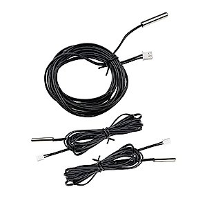 diymore 10K Temperature Sensor Probe 10K 2Meter Temperature Probe,3PCS Stainless Steel 3950 NTC Waterproof Temp Sensor Probe, Digital Temperature Transmitter Extension Cable