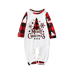 Matching Family Christmas Pajamas 2023 Christmas Pajamas for Family Plus Size Family Christmas Pajamas Red Plaid Family Christmas Pjs Matching Sets Funny Elk Reindeer Matching Christmas Pjs for Family