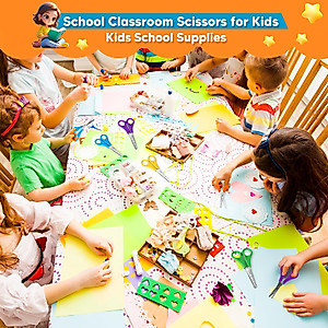 Kids Scissors Bulk of 12-Pack, Taotree 5" Kid Scissors for School Supplies, Kids Safety Scissors Art Craft Supplies, Small Scissors, Blunt Tip Scissor for Child Student Classroom Scrapbook Supplies