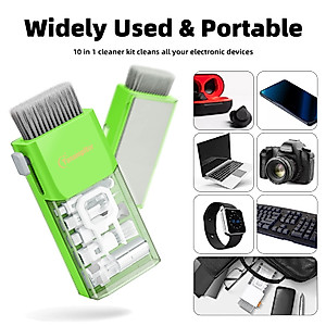 Laptop Screen Keyboard Cleaner Kit, Electronics Cleaning Tool for MacBook iPad iPhone Pro, Brush Tool for Tablet, Computer, PC Monitor,TV Camera Lens with Patent Light Green