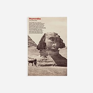 Textured Paper - Ozymandias Poem - Sphinx 2 - Art Print, Poster, Painting, Photo, Wall Decor - Art Print, Poster, Poem, Ozymandias, Sphinx - Size: A4 (21 x 29.7 cm)