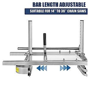 Topdeep Chainsaw Mill Aluminum Planking Milling Bar Size 14 to 36 Inches Wood Lumber Cutting Saw Mill with 9FT Portable Chainsaw Milling Rail Ladder Guide Tool…