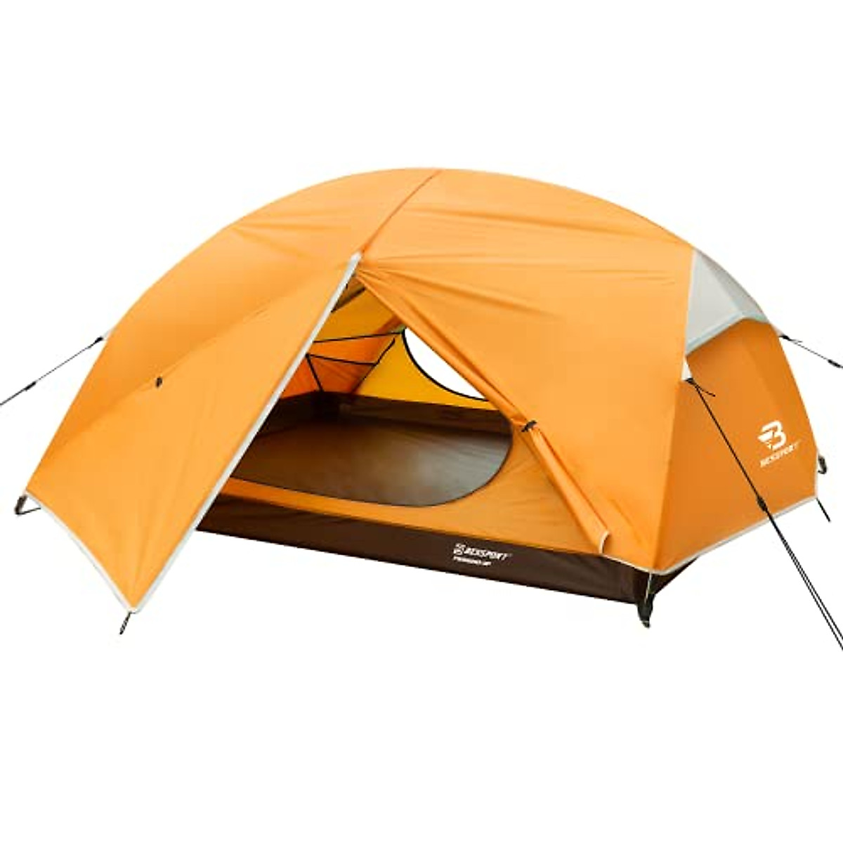 Bessport Camping Tent for 3 Person, Lightweight Backpacking Tent Waterproof Windproof Two Doors Easy Setup Double Layer Outdoor Tents for 3 to 4 Seasons, Suitable for Outdoor,Hiking,Camping