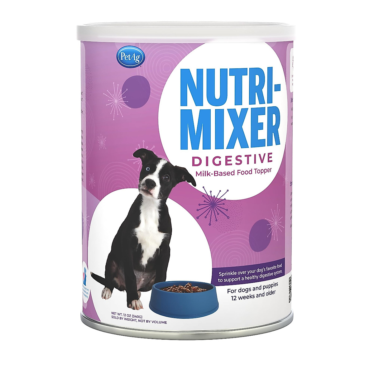Pet-Ag Nutri-Mixer Digestive - 12 oz - Milk-Based Food Topper for Dogs & Puppies 12 Weeks and Older - Easy to Digest