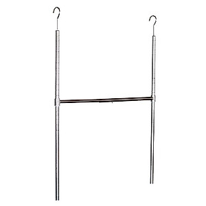 DecoBros Adjustable Hanging Closet Rod, Chrome
