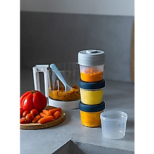 BEABA Clip Containers, Food Storage Containers, Baby Food Storage Containers with Lid, Baby Food and Toddler Snack Containers, Baby Essentials, (Small)