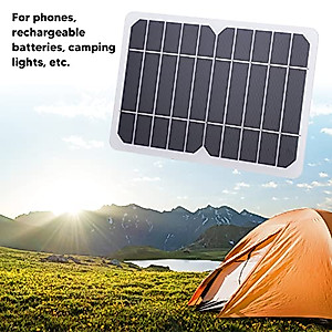 Solar Panel Charger, 5V Solar Charging Panel Environmental Protection high Conversion Rate for Camping