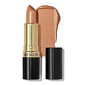 Revlon Super Lustrous Lipstick, High Impact Lipcolor with Moisturizing Creamy Formula, Infused with Vitamin E and Avocado Oil in Gold Pearl, Gold Goddess (041), 0.6 Ounce (Pack of 1)