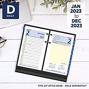 AT-A-GLANCE 2023 Daily Desk Calendar Refill, 3-1/2" x 6", Loose Leaf, QuickNotes (E51750)