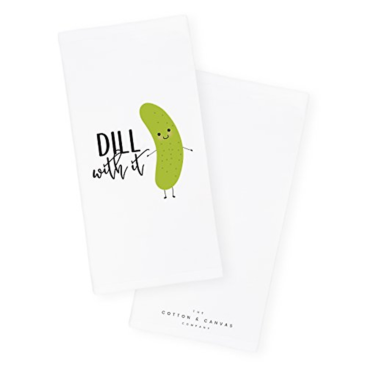 The Cotton & Canvas Co. Dill with It Soft and Absorbent Kitchen Tea Towel, Flour Sack Towel and Dish Cloth