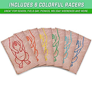 GoSports Disney Pixar Sack Race Party Games by - 6 Pack Bags for Kids - Mickey & Friends, Cars, and Roo Racers