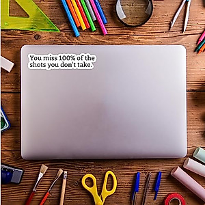 5" Michael Scott Office Quote Wayne Gretzky funny office quote text Inspirational Laminated Sticker for laptops kindle pc tablet tumbler mug and more great gift