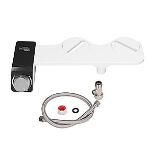 Water Pressure Single Nozzle Toilet Bidet with Installation for Health - Conscious Users (1/2in Asia Australia UK)