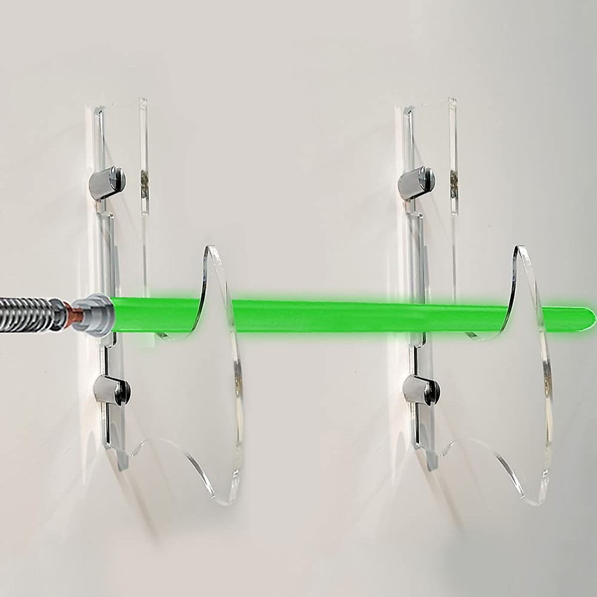 Lightsaber Wall Mounted Lightsaber Holder Lightsaber Wall Mounted Wand Holder Sword Holder Knife Holder-Including fixings (Transparent)