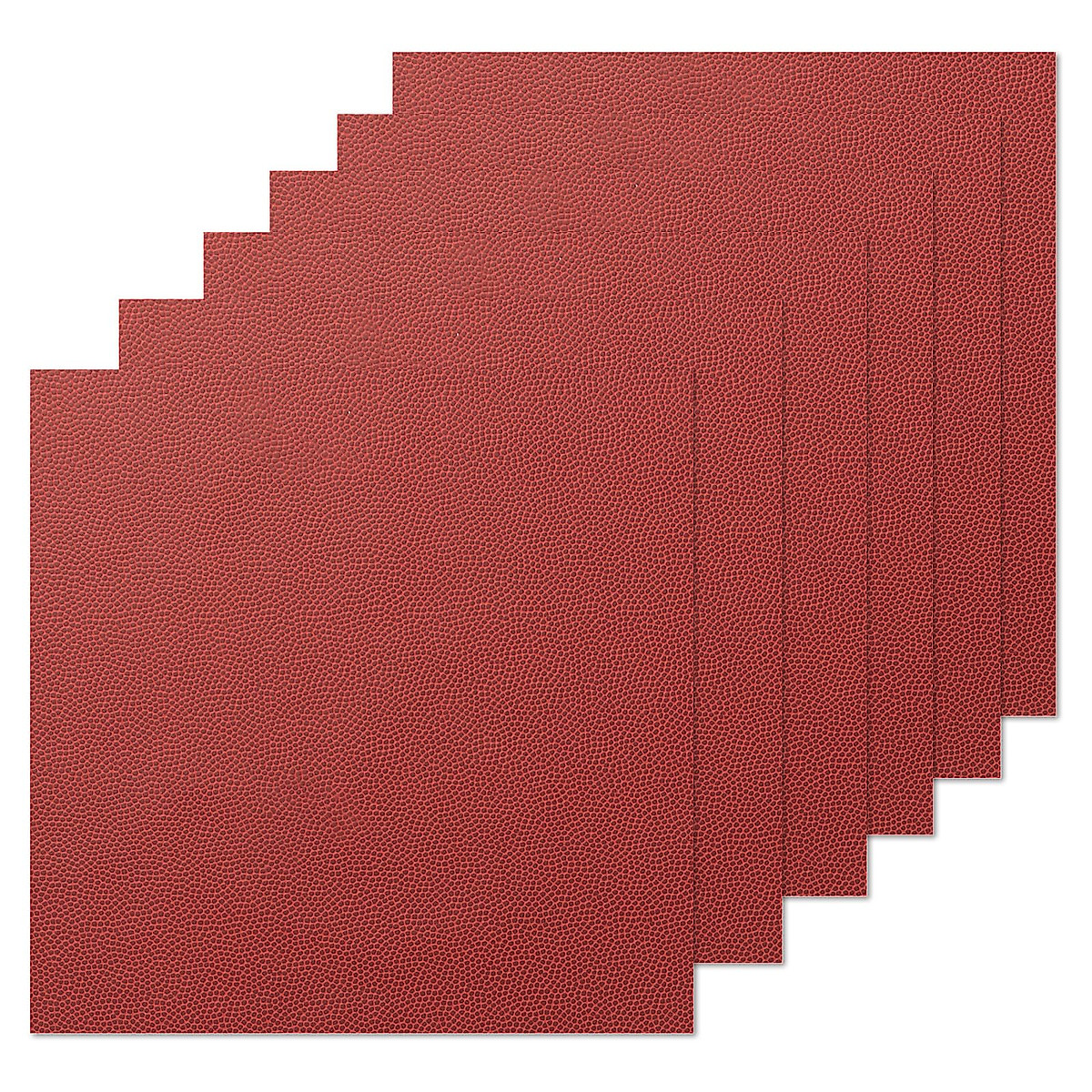 PYD Life 6 Pack Faux Leather Sheets 12" x 12" Red for Glowforge Xtool Laser Engraving,Leather Patches for Silhouette Curio 2 Foil Transfer Leather Craft