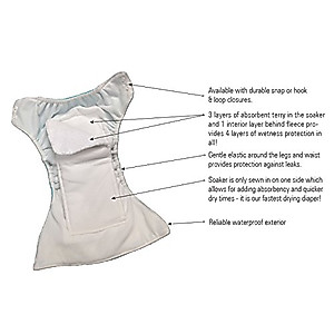 Thirsties Newborn All in One Reusable Cloth Diaper, Snap Closure, Rainbow (5-14 lbs)