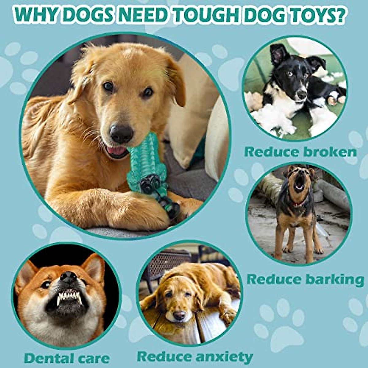 ADSDIA Large Dog Chew Toys/Tough Durable Dogs Chew Toys/Indestructible Dog Toys/Dog Toys for Aggressive Chewers/Interactive Dog Toys Gift for Medium Dog Large Dogs Breed,Heavy Duty Dog
