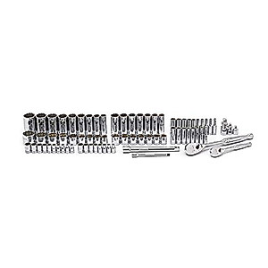 GEARWRENCH 76 Pc. 1/4" & 3/8" Drive 12 Pt. Standard & Deep Mechanics Tool Set, SAE/Metric - 80948