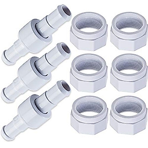 Ultra Durable D20 Pool Cleaner Hose Swivel & D15 Hose Nut Kit Replacement by BlueStars - Exact Fit for Zodiac Polaris Pool Cleaners - Compatible with 180 280 380 480 PRO Vac-Sweep 280 and more