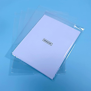 iMailer - 100 Count - 9" x 12" Cellophane Bags Self Adhesive - Clear Cello Resealable Plastic Poly Bags for A4, Letter Sized Documents, Plastic Sleeves, Clothing