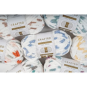 Crafted By Catherine Spot On Chenille Yarn - 2 Pack (56 Yards Each Skein), Tan, Gauge 6 Super Bulky