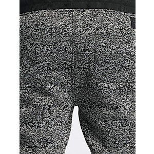 Southpole mens Basic Fleece Marled Jogger Sweatpants, Black(marled), Large US