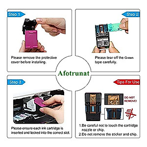 Afotrunat 61XL Ink Cartridges Combo Pack for HP 61 61XL for HP Envy 4500 4502 5530 5534 Deskjet 3050A 1000 1010 1512 3054 Officejet 1051 4630 4635 Printer (2 Black, 1 Tri-Color)