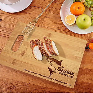 Shark Coochie Charcuterie Board Bamboo Cutting Board for Meat and Cheese Personalized Charcuterie Board Handmade Cutting Boards (Board C，11‘’)