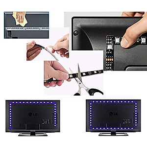 KPUPE RGB Cuttable LED Strip Lights, USB Powered, SMD 5050 Flexible LED Lights for TV Backlight, Decoration(1m/3.28ft)