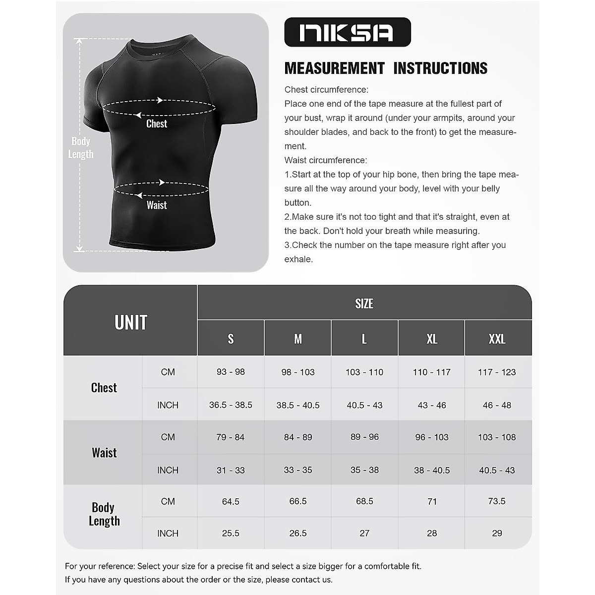 Niksa Men's Compression Shirts 3/5 Pack, Short Sleeve Athletic Compression Tops Cool Dry Workout T Shirt