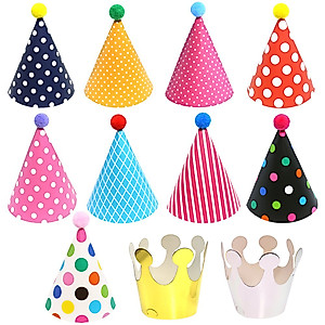 Vesil Kids Birthday Party Hats, Assorted