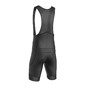 Urban Cycling Apparel Men's MTB Bib Shorts, with 4 Pockets (X-Large) Black