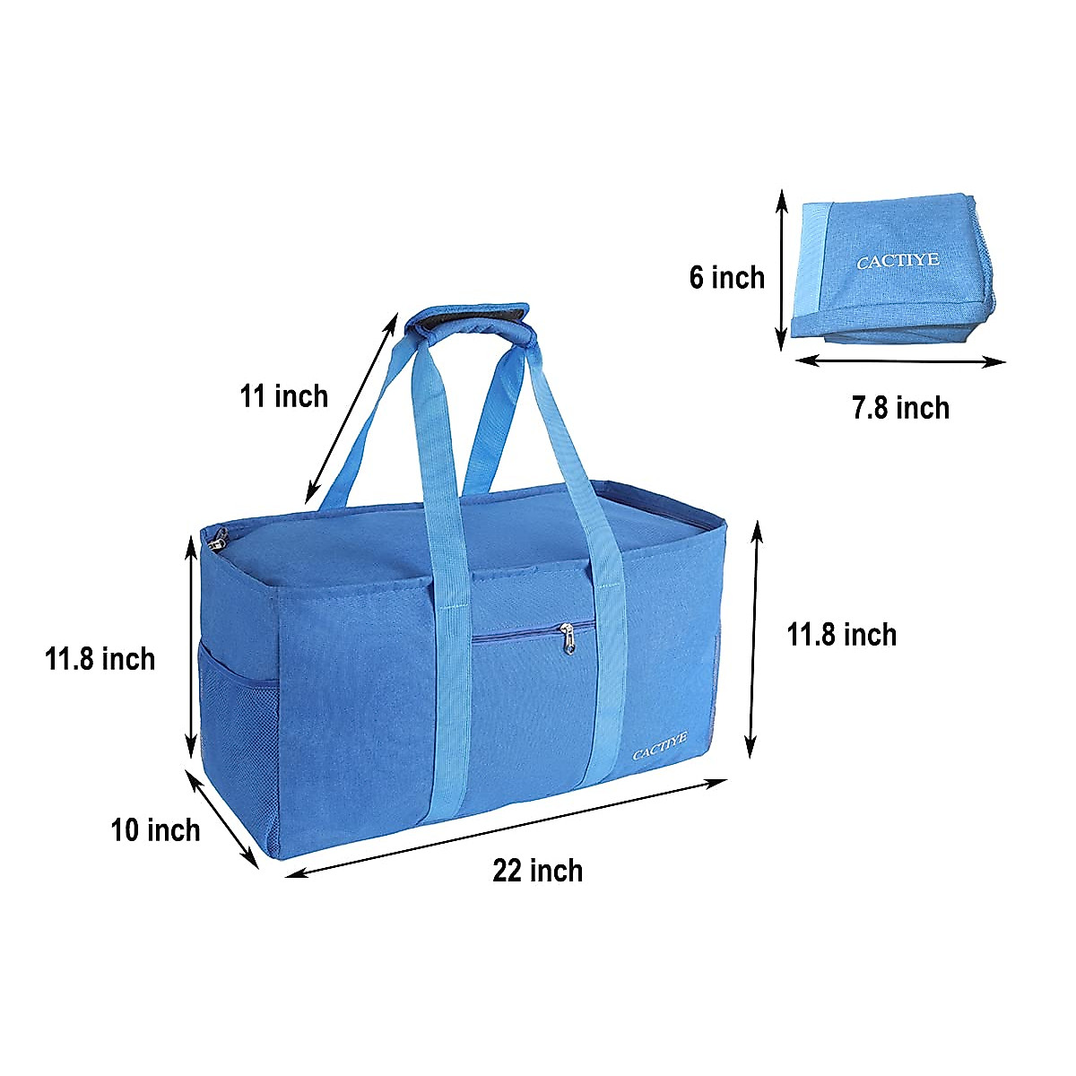 CACTIYE Reusable Grocery Shopping Bag Moving Bags for Space Saving Moving Storage For Beach, Pool, Laundry, Car Trunk