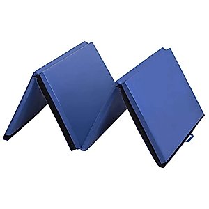Gymnastics Mat 4x10x2 Tumbling Mat 4 Foldding Mat Gymnastic Indoor/Outdoor Mat 2” Thick PU Leather Folding Exercise Mat For Tumbling Home Gym Mat Yoga Mat Stretching Yoga Cheerleading Martial Arts