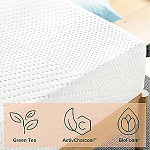 Zinus 8 Inch Green Tea Essential Memory Foam Mattress/Bed-in-a-Box/Affordable Mattress/CertiPUR-US Certified, Queen