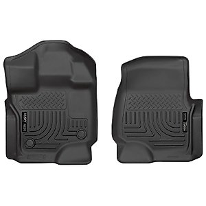 Husky Liners - Weatherbeater | Fits 2015 - 2024 Ford F-150 SuperCrew/SuperCab (Includes 22 - 24 Lightning Model) - Front Liners - Black, 2 pc. | 18361
